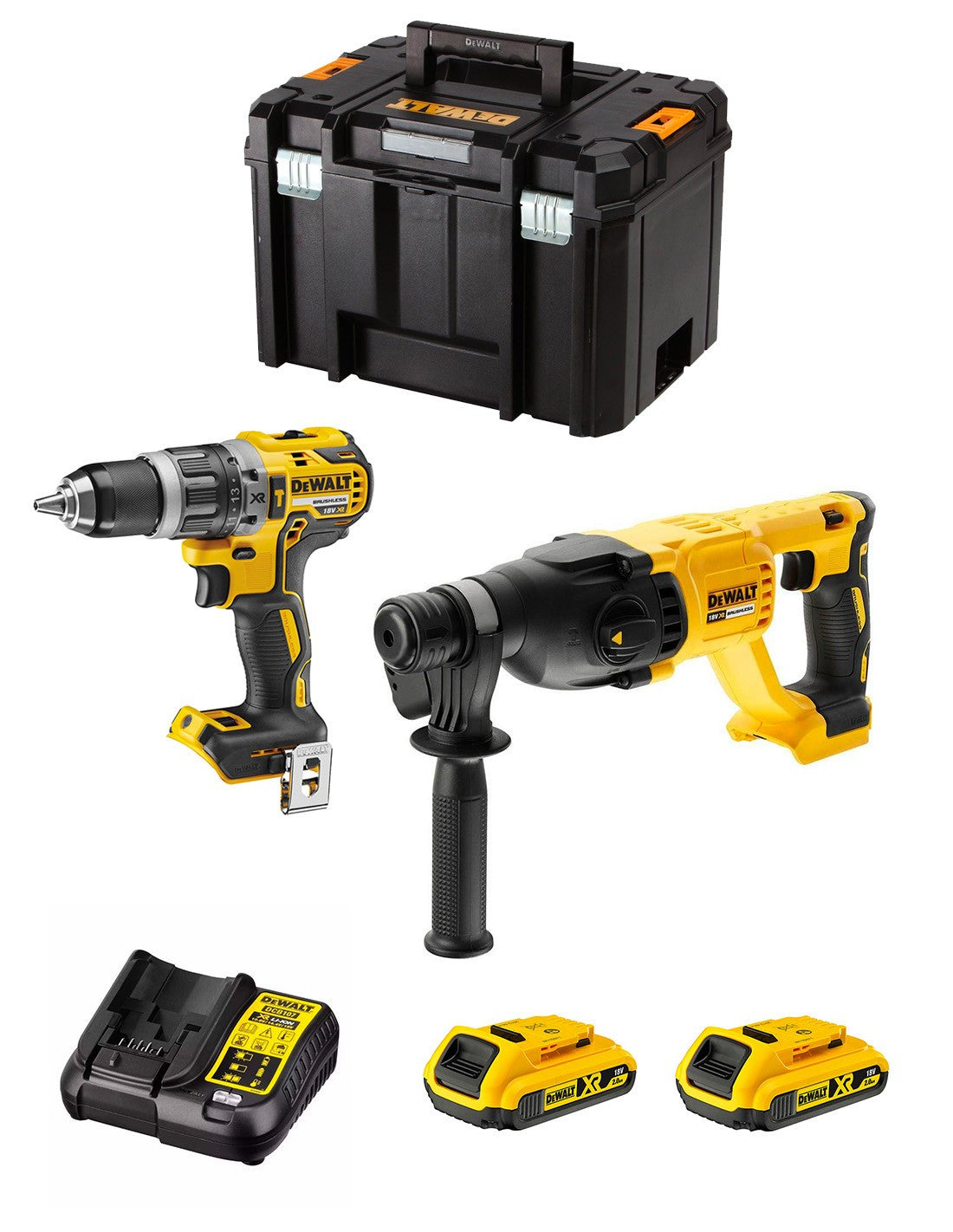 Kit Dewalt Taladro Percutor DCD796 + Martillo Perforador DeWALT DCH133 ...